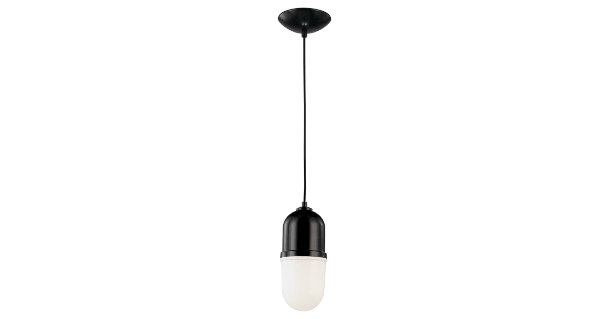 Kovacs P445-1-66C 1 Light 12.5" Height Mini Pendant in Black Gloss ...