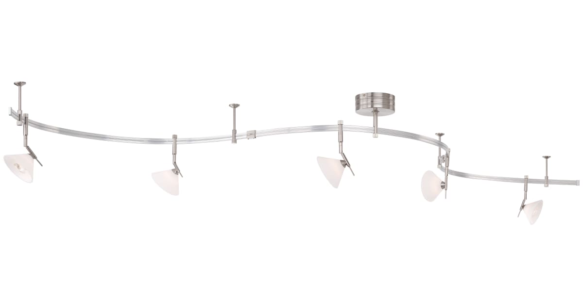 Kovacs P4015-084 GK Lightrail 5 Light 10' Wide Fixed Rail Ceiling ...