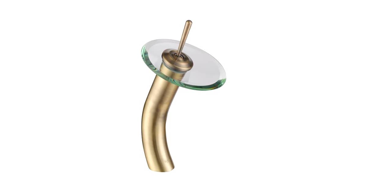Kraus Single Lever Vessel Glass Waterfall Mixer from the Glass ...