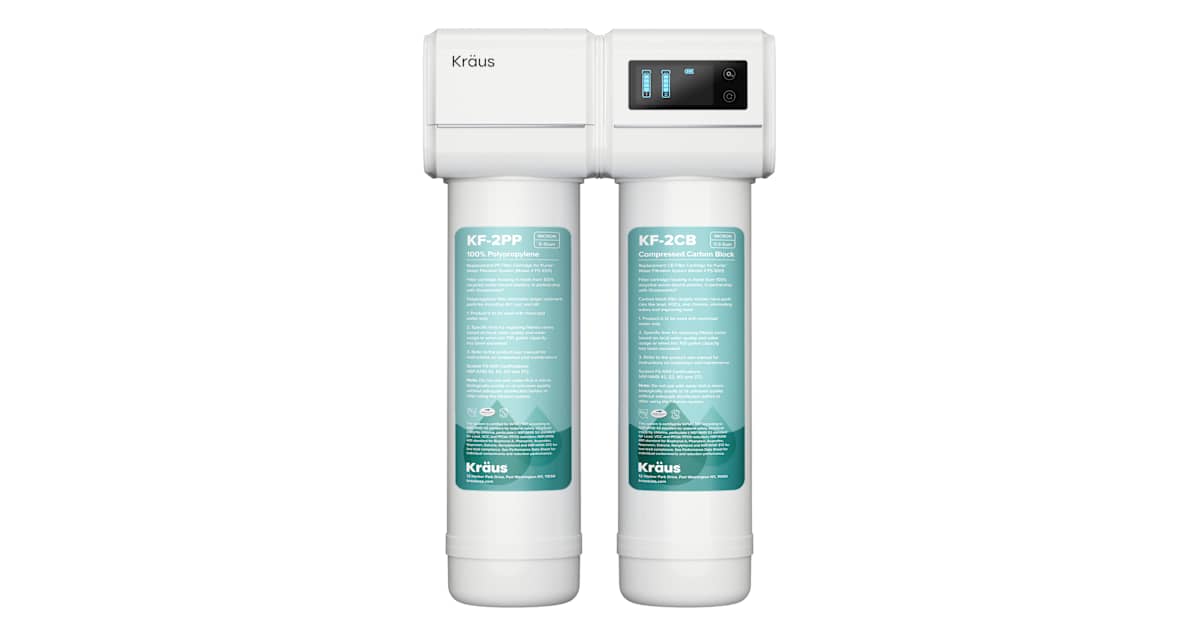 Kraus FS-1001 Purita 2-Stage Under Sink Water Filtration System with ...
