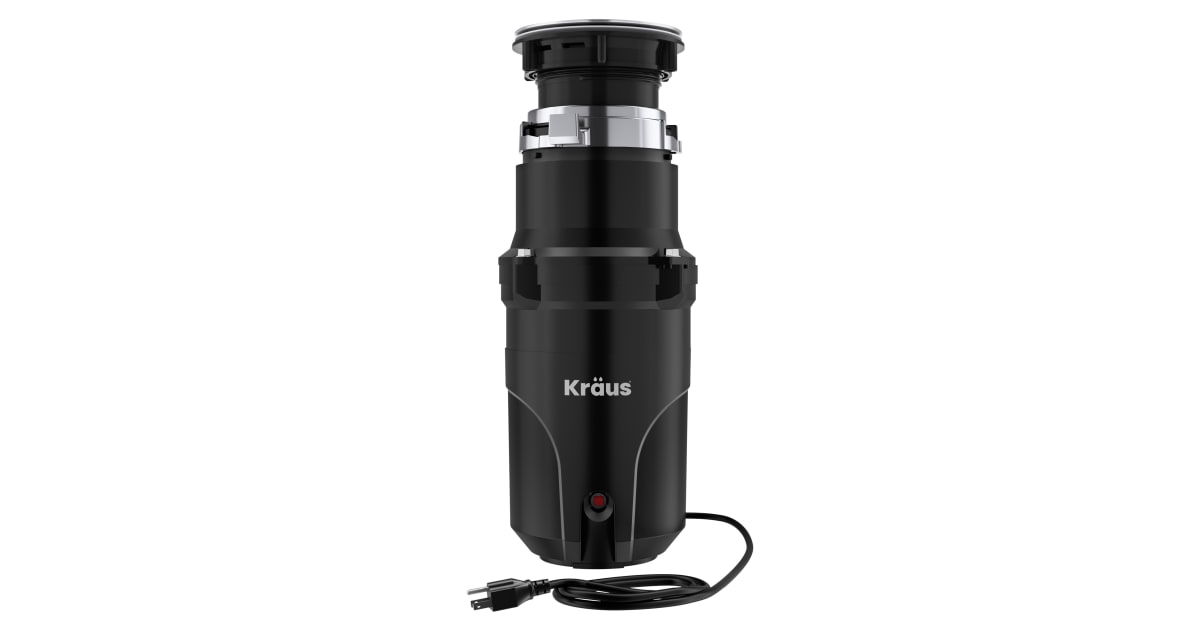Kraus KWD100-33MBL WasteGuard 1/3 HP Continuous Garbage Disposal ...