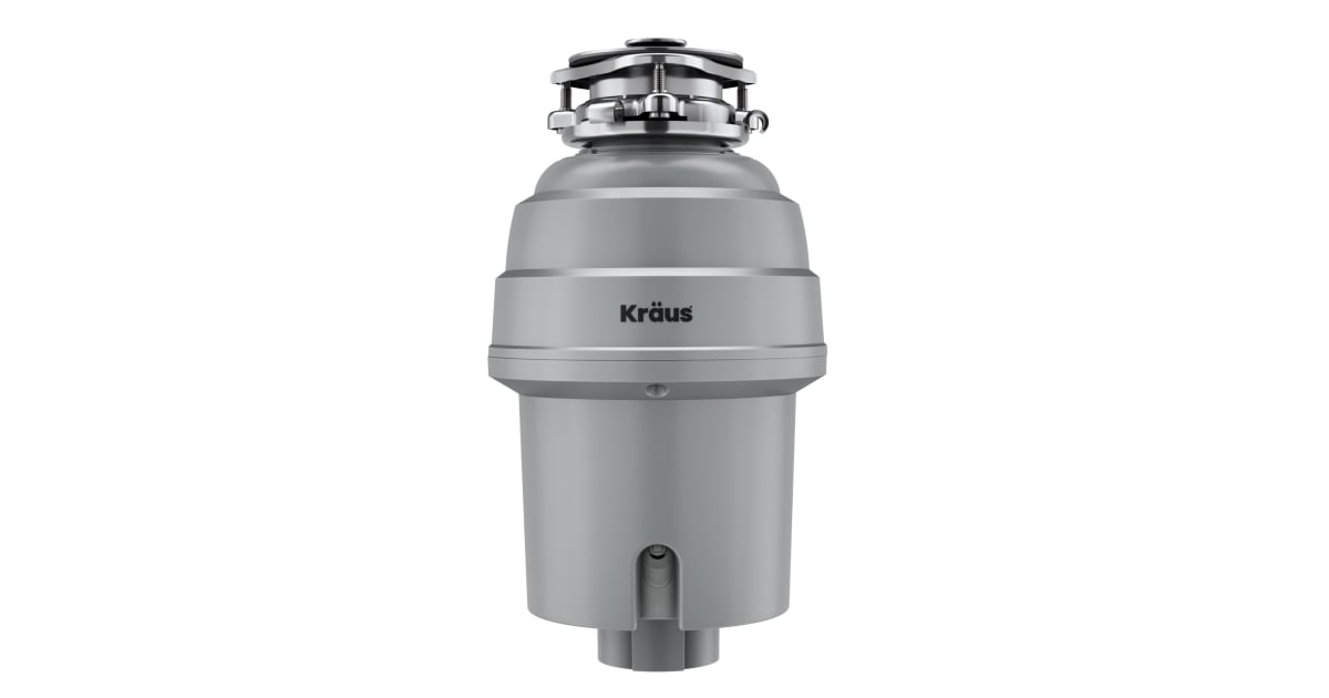 Kraus KWD200-100MGR 1 HP Continuous Feed Garbage Disposal with Power ...