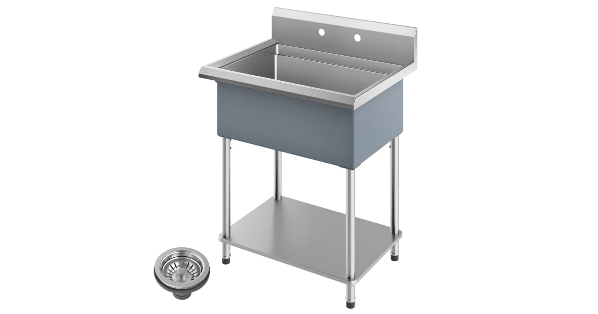 Kraus KWS100-32 Kore 32" Free Standing Single Basin Stainless Steel ...