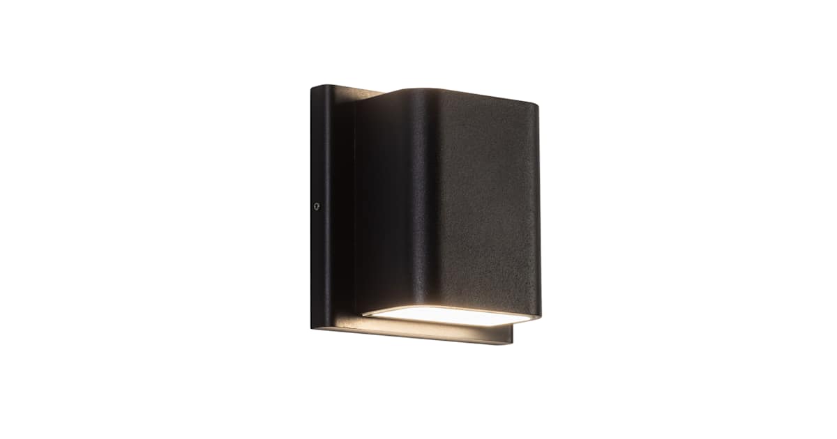 Kuzco Lighting AT48426-BK-UNV-3CCT Tolan 5" Tall LED Outdoor Wall ...