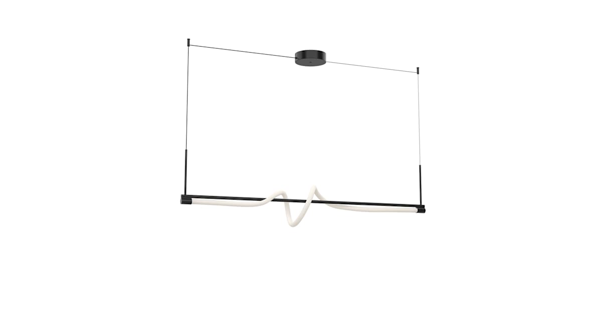 Kuzco Lighting LP95354-BK-UNV Cursive 5" Wide LED Abstract Chandelier ...