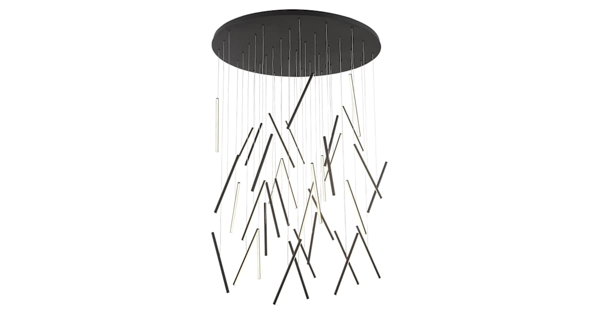 Kuzco Lighting MP14850-BK-UNV-010 Chute 50" Wide 3000K LED Abstract ...