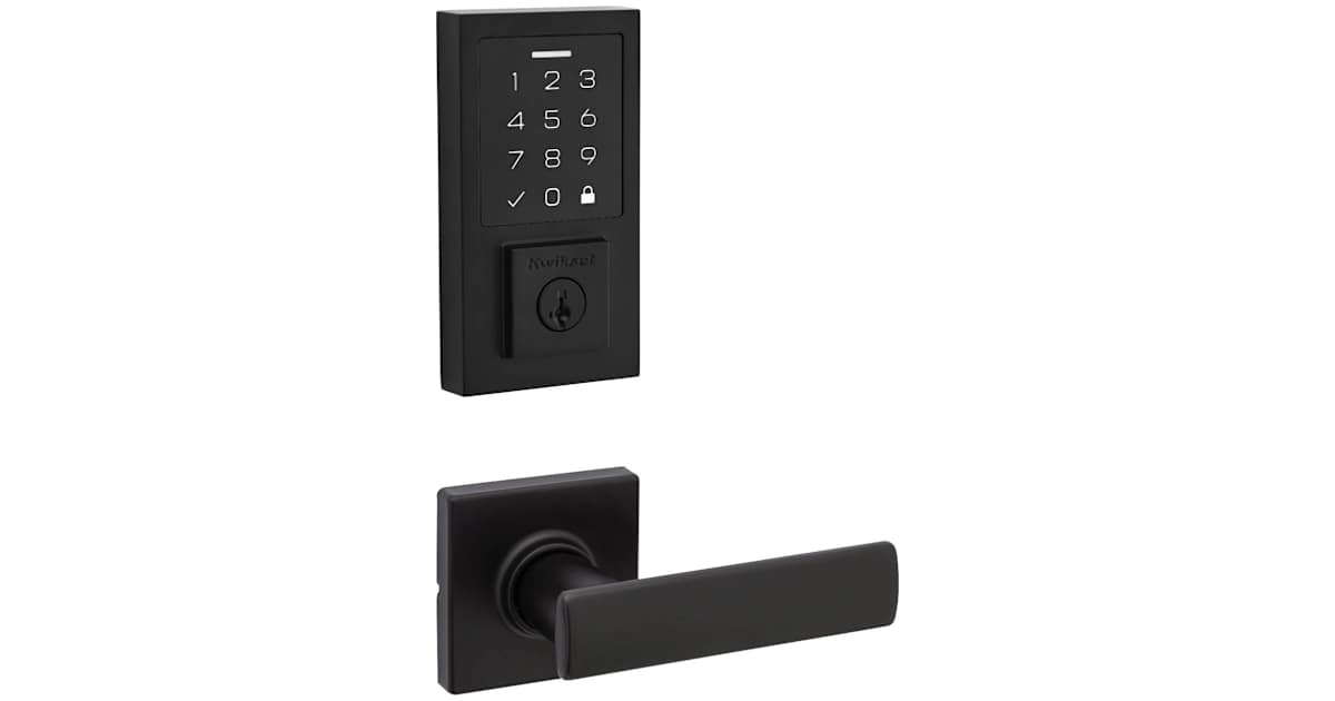 Kwikset 200BRNLSQT-9270CNT-514S Breton Passage Lever Set and Electronic ...