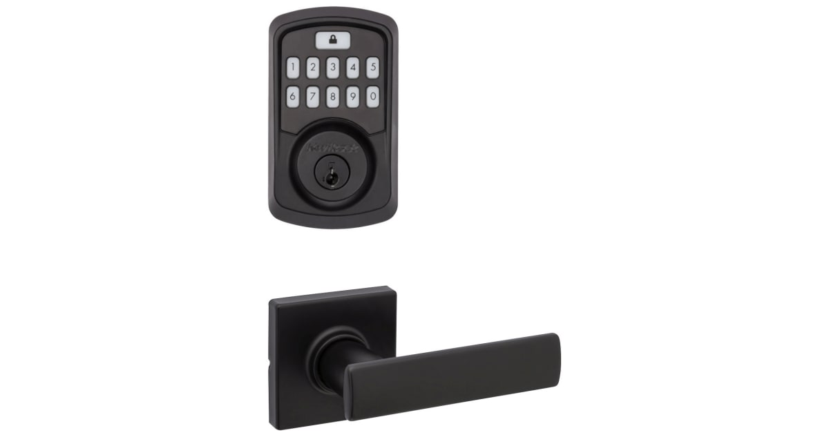 Kwikset 200BRNLSQT-942BLE-514S Breton Passage Lever Set and Electronic ...