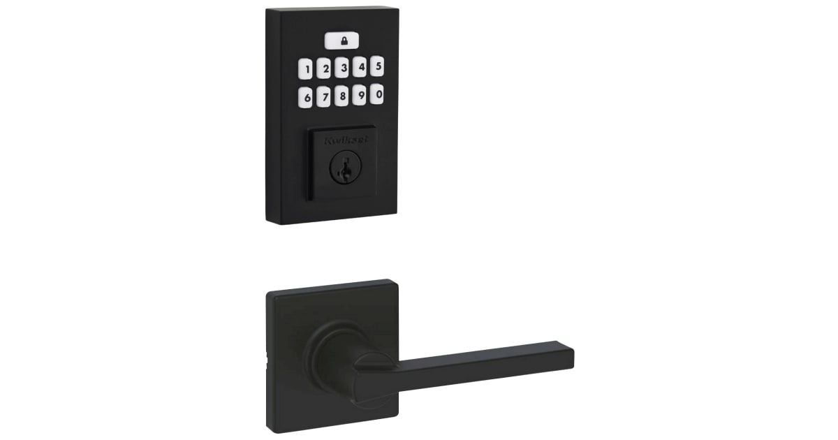 Kwikset 200CSLSQT-9260CNT-514S Casey Passage Lever Set and Electronic ...