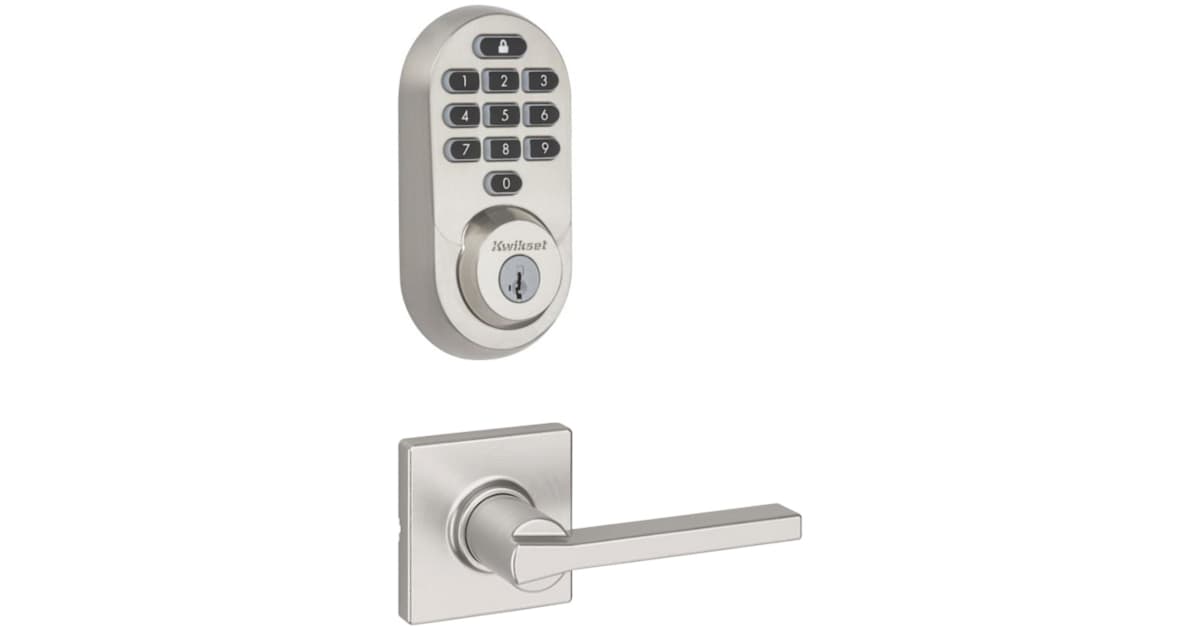 Kwikset 200CSLSQT-938WIFIKYPD-15S Casey Passage Lever Set and ...