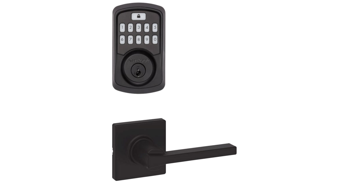 Kwikset 200CSLSQT-942BLE-514S Casey Passage Lever Set and Electronic ...