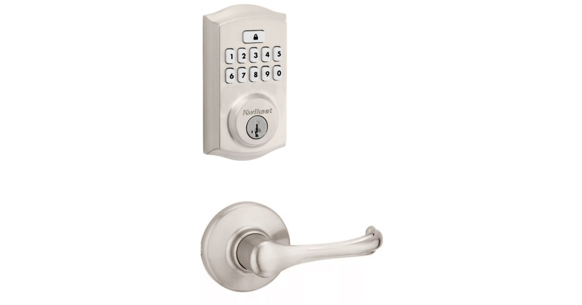 Kwikset 200DNL-9260TRL-15S Dorian Passage Lever Set and Electronic ...