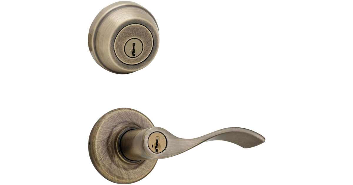 Kwikset 405BL-780-5S Balboa Single Cylinder Keyed Entry Lever Set and ...