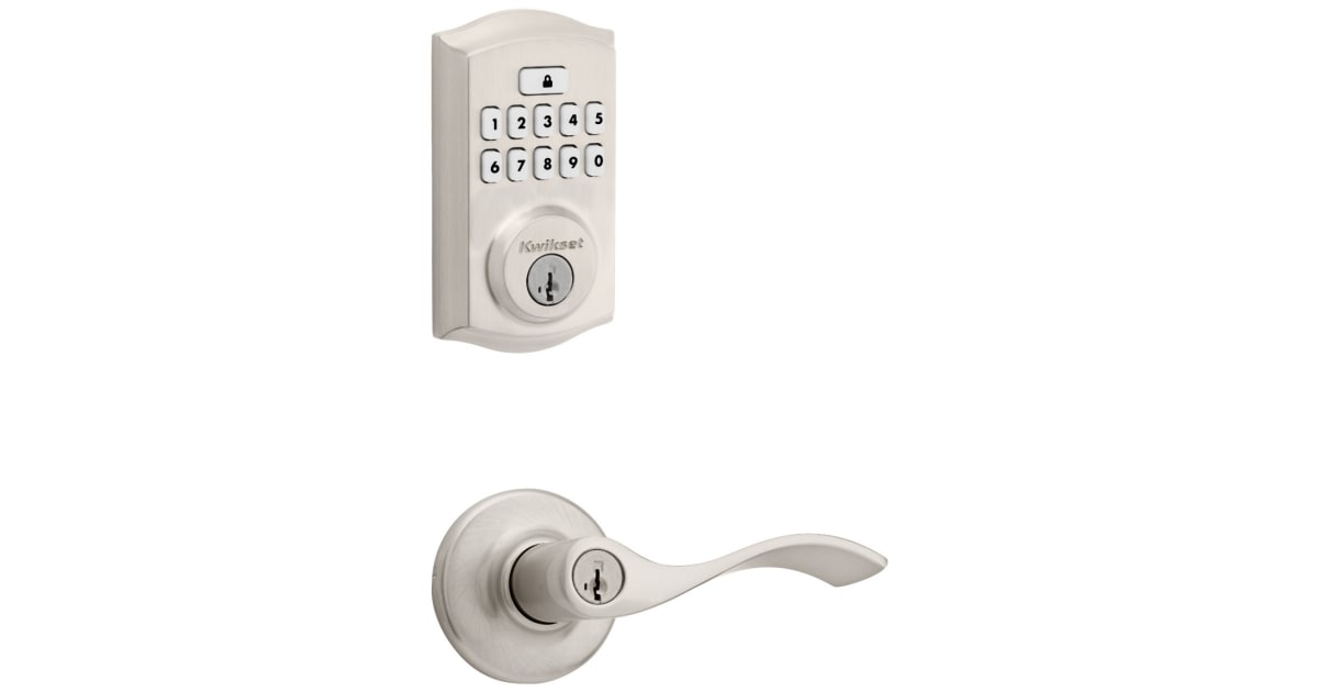 Kwikset 405BL-9260TRL-15S Balboa Keyed Entry Lever Set and Electronic ...