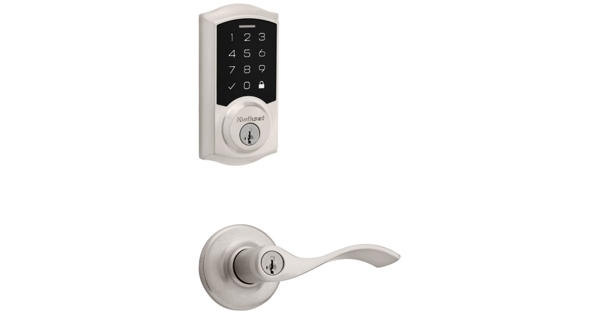 Kwikset 405BL-9270TRL-15S Balboa Keyed Entry Lever Set and Electronic ...