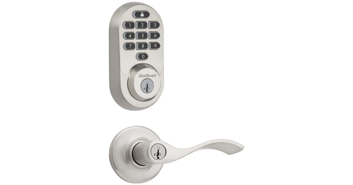 Kwikset 405BL-938WIFIKYPD-15S Balboa Single Cylinder Keyed Entry Lever ...