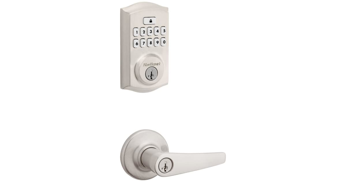 Kwikset 405DL-9260TRL-15S Delta Keyed Entry Lever Set and Electronic ...