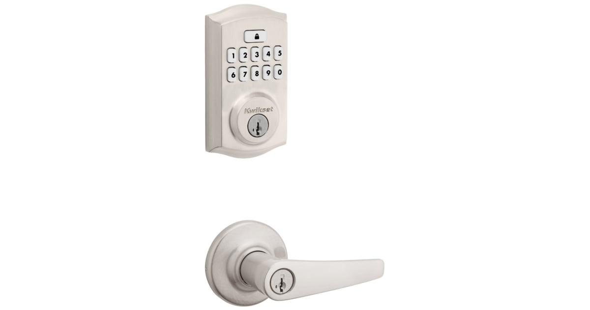 Kwikset 405DL-9260TRL-15S Delta Keyed Entry Lever Set and Electronic ...