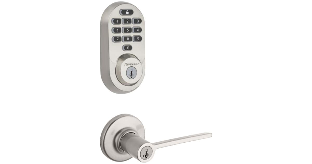 Kwikset 405LRLRDT-938WIFIKYPD-15S Ladera Single Cylinder Keyed Entry ...