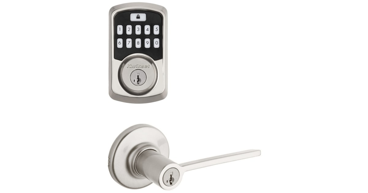 Kwikset 405LRLRDT-942BLE-15S Ladera Single Cylinder Keyed Entry Lever ...