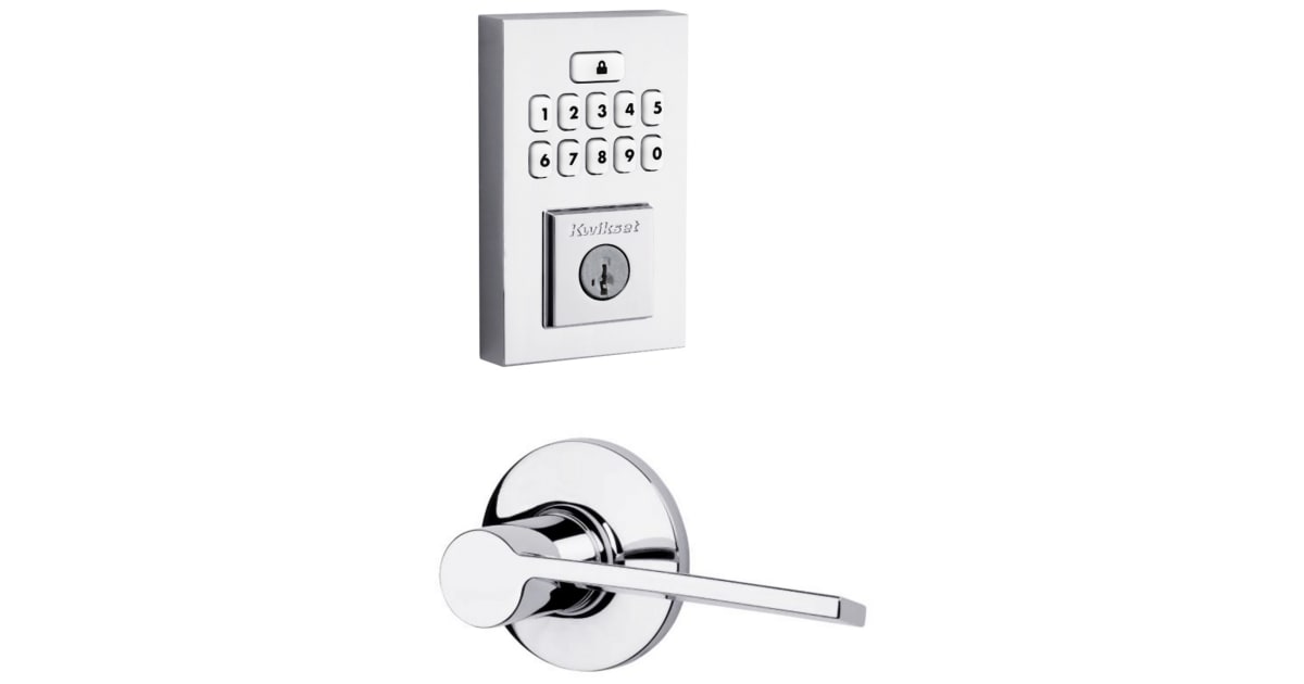 Kwikset 407PLL-9260CNT-26S Palmina Passage Lever Set and Electronic ...
