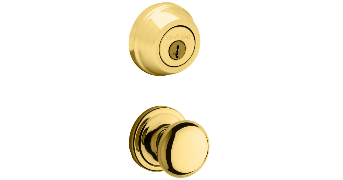 Kwikset 720H-780-3S Hancock Passage Knob Set and Single Cylinder Keyed ...