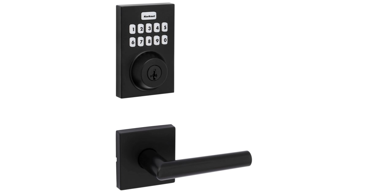 Kwikset 720MILSQT-HC620CNT-514S Milan Passage Lever Set and Electronic ...