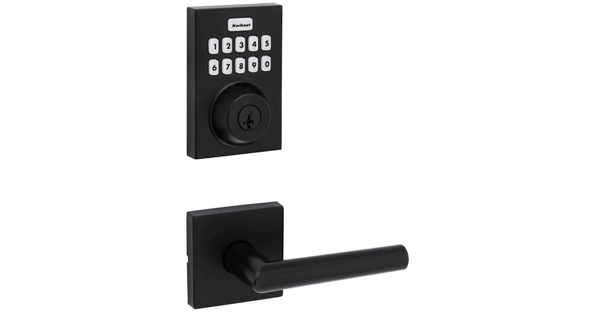 Kwikset 720MILSQT-HC620CNT-514S Milan Passage Lever Set and Electronic ...