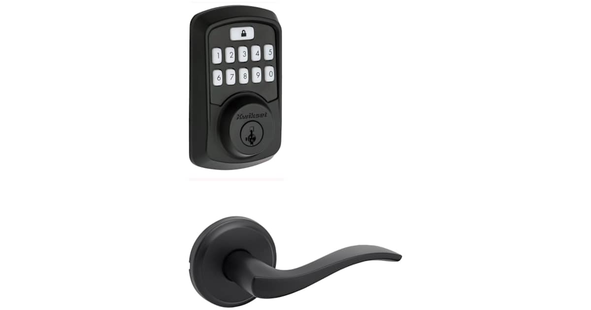 Kwikset 720SEL-942BLE-514S Sedona Passage Lever Set and Aura Electronic ...
