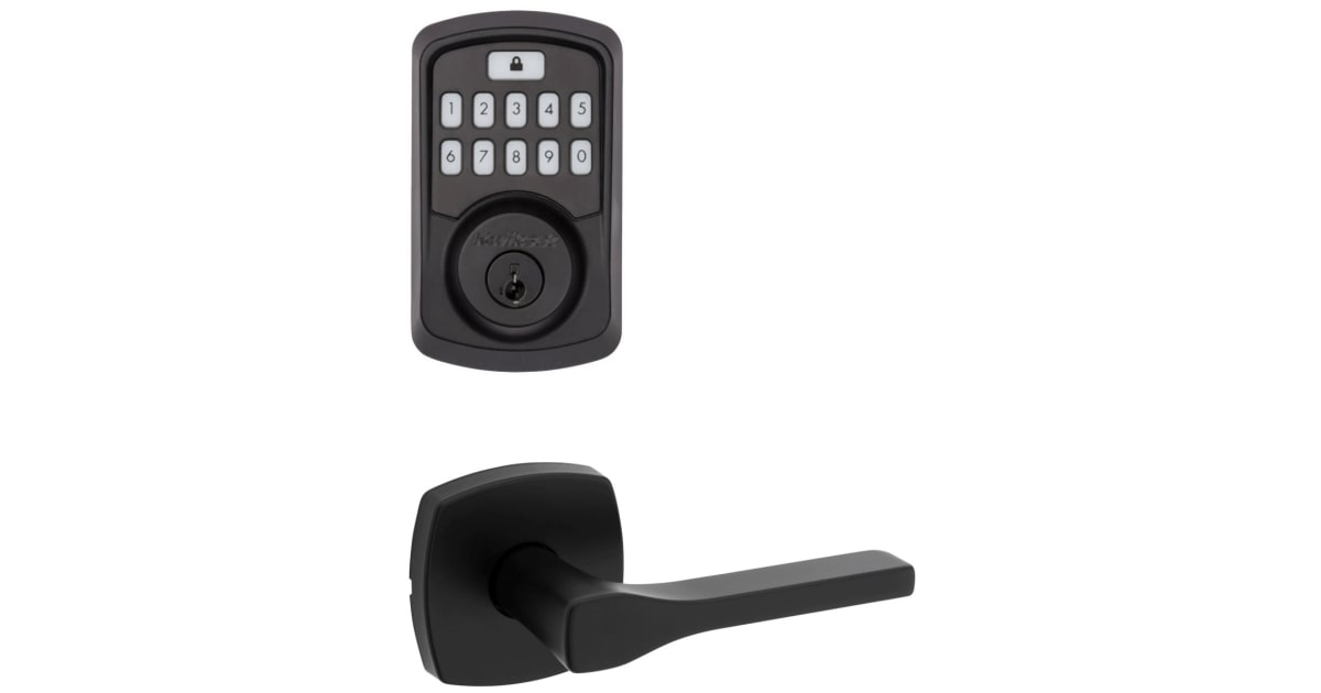 Kwikset 720TPLMDT-942BLE-514S Tripoli Passage Lever Set and Electronic ...