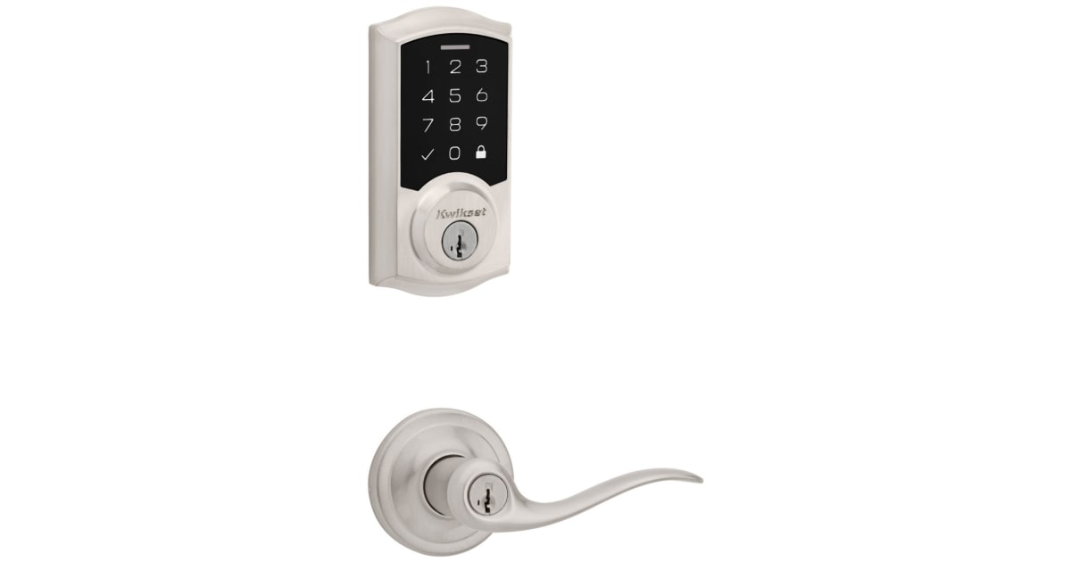Kwikset 740TNL-9270TRL-15S Tustin Keyed Entry Lever Set and Electronic ...