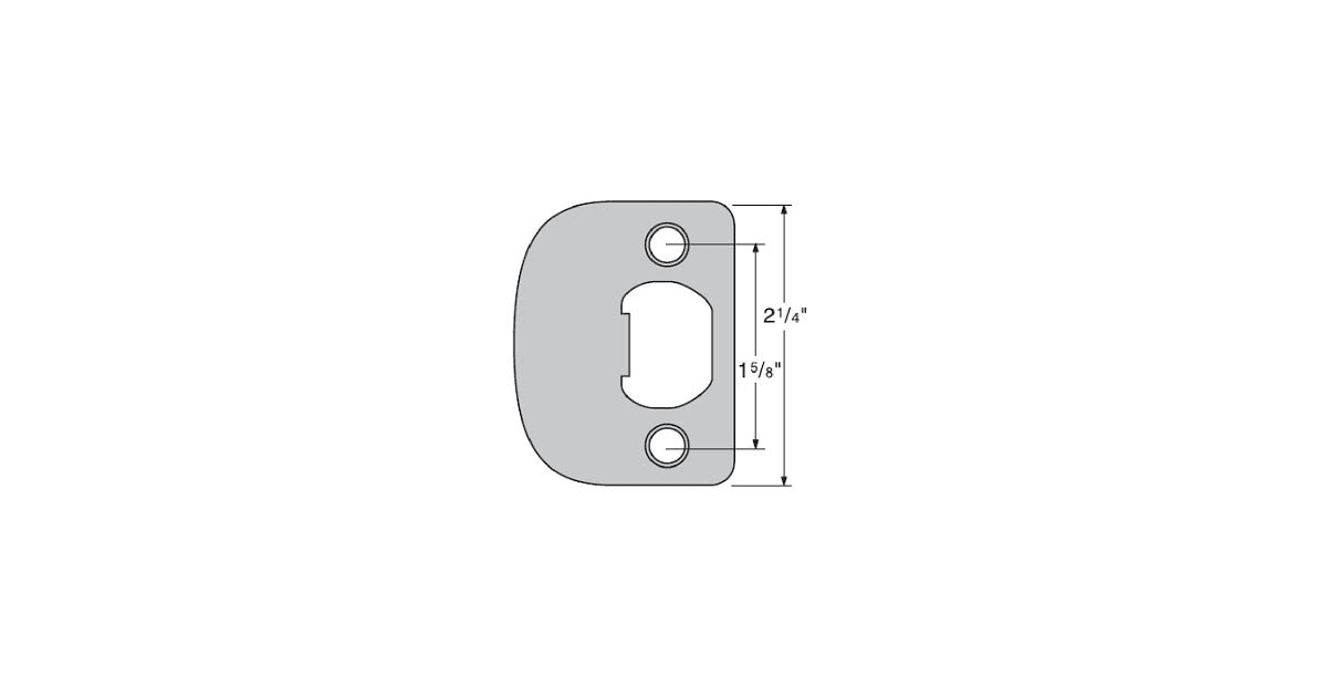 Kwikset 83031-007 UL Listed 1/4 Inch Round Corner Full Lip Strike Plate ...