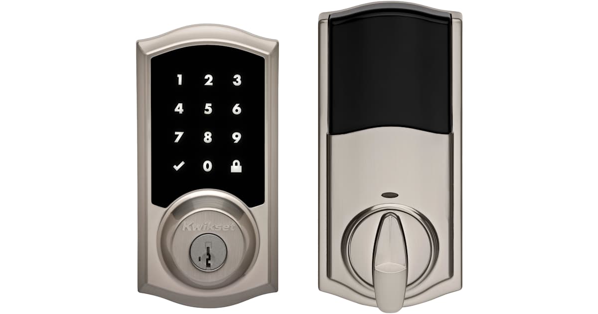 Kwikset 919TRL-15S Premis Touchscreen Smart Lock Single Cylinder Deadbolt with Bluetooth and ...