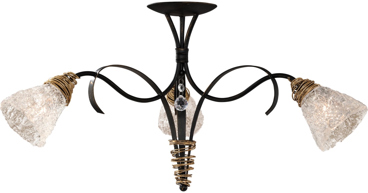 Landmark Lighting 08048-BKG Contemporary / Modern Three Light Down ...