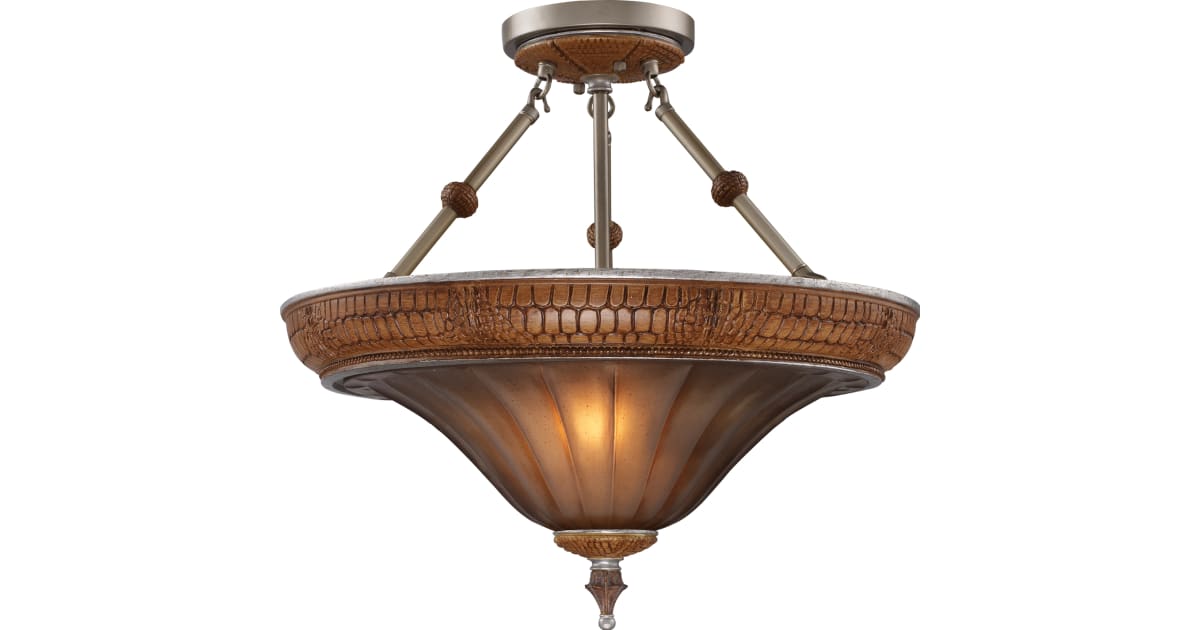 Landmark Lighting 08120-DS Two Light Down Lighting Semi Flush Ceiling ...