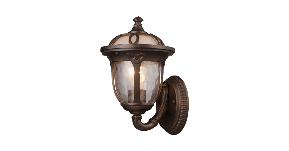 Landmark Lighting 08181-HB Single Light Up Lighting Outdoor Wall Sconce ...
