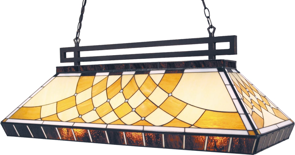 Landmark Lighting 178-GB Tiffany Three Light Down Lighting Island ...