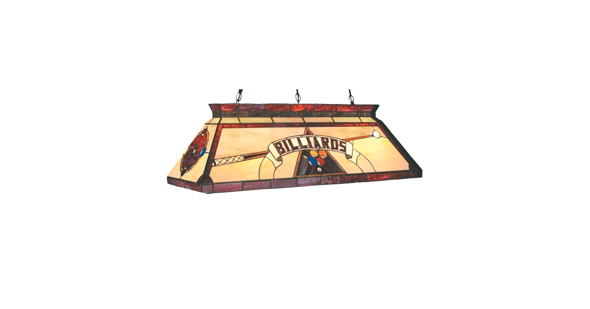 Landmark Lighting 196-RED Tiffany Three Light Down Lighting Island ...