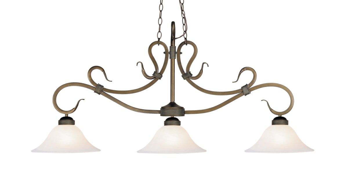 Landmark Lighting 248-VA-G1 Three Light Down Lighting Island / Billiard ...