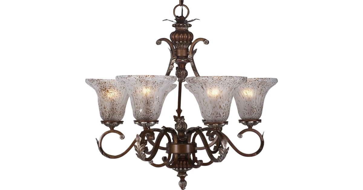 Landmark Lighting 376-SS-G Six Light Chandelier from the Panthera ...