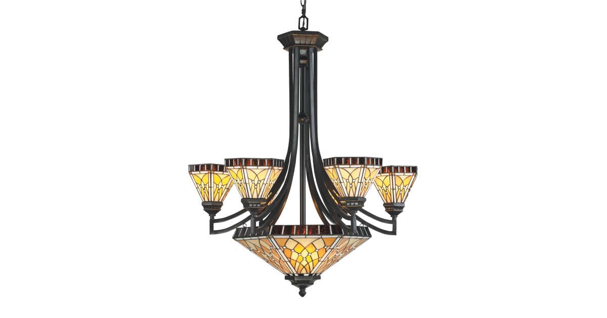 Landmark Lighting 436-GB Tiffany Eight Light Up / Down Lighting ...