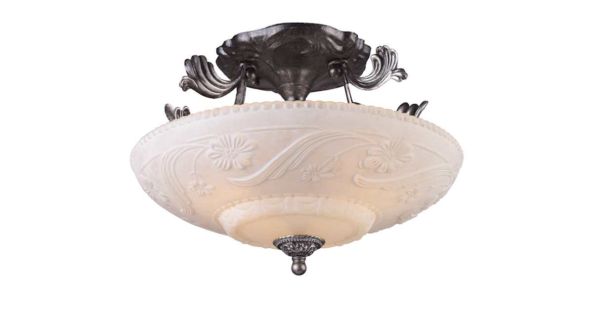 Landmark Lighting 66101-3 Three Light Down Lighting Semi Flush Ceiling ...