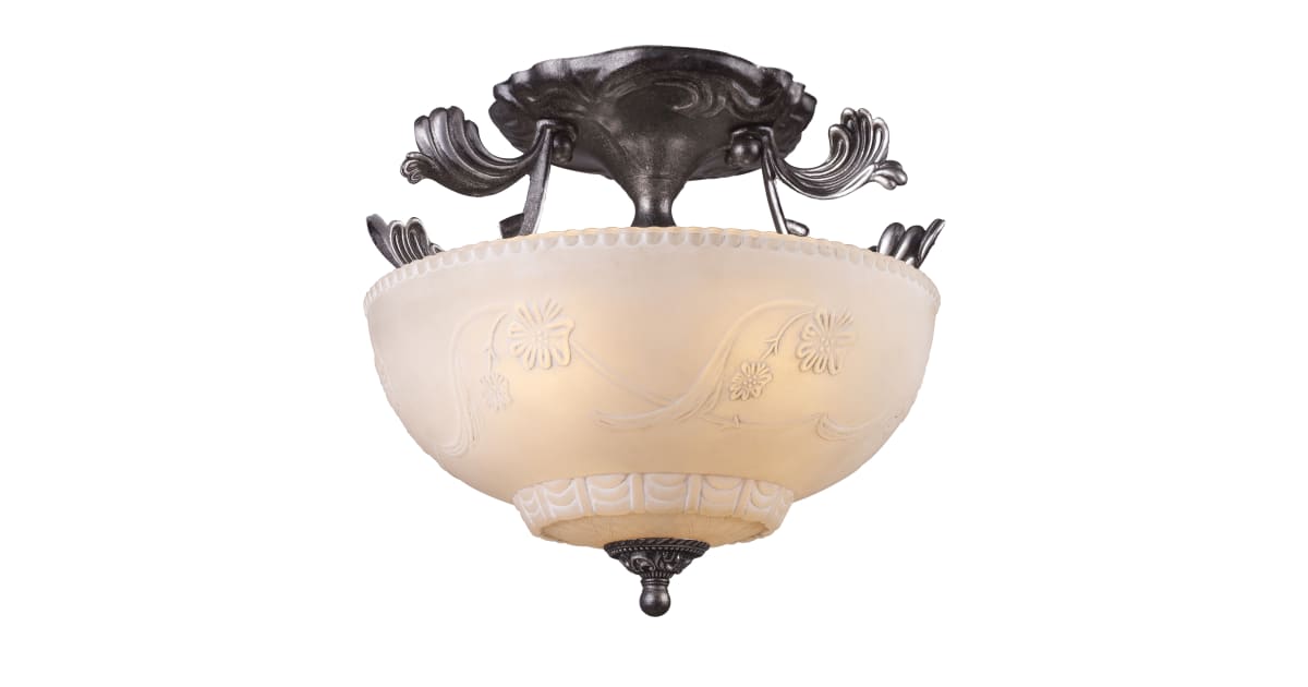 Landmark Lighting 66102-3 Three Light Down Lighting Semi Flush Ceiling ...