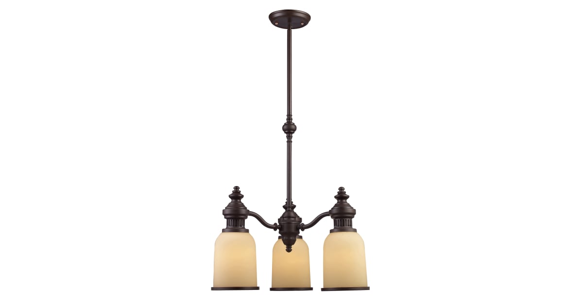 Landmark Lighting 66136-3 Chadwick 3 Light Chandelier In Oiled Bronze ...