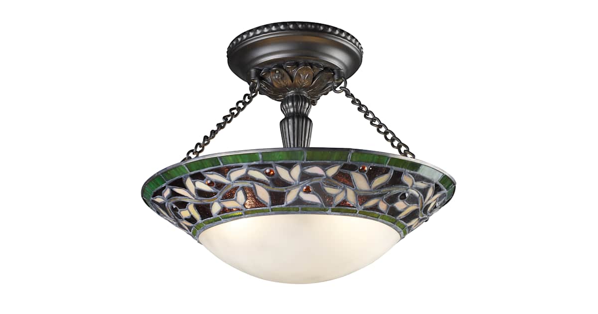 Landmark Lighting 70133-2 Three Light Down Lighting Semi Flush Ceiling ...