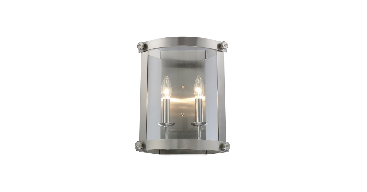 Landmark Lighting 66270-2 2 Light Ambient Lighting Wall Sconce in Satin ...