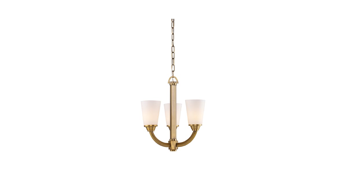 Landmark Lighting 73007-3 3 Light Up Lighting Chandelier with Opal ...