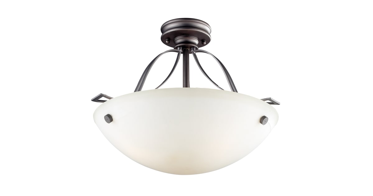 Landmark Lighting 61052-3 3 Light Semi-Flush Ceiling Fixture from the ...