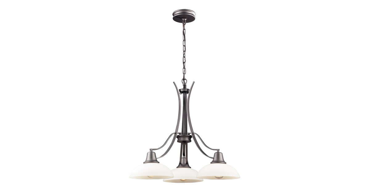 Landmark Lighting 61054-3 3 Light 1 Tier Chandelier from the Franklin ...