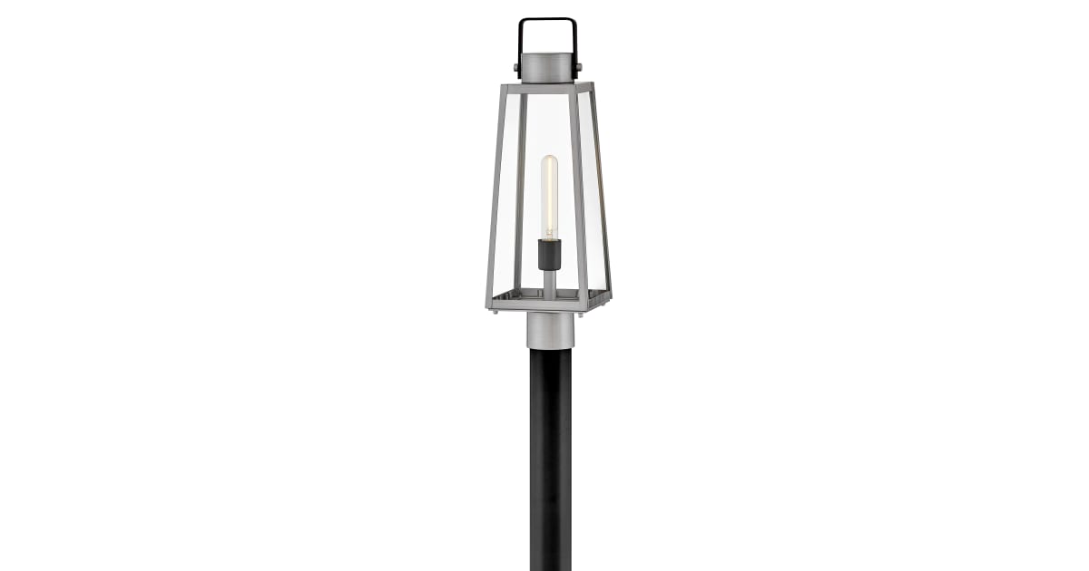 Lark 82001AL Hugh 1 Light 22" Tall Post Light with Clear Glass ...